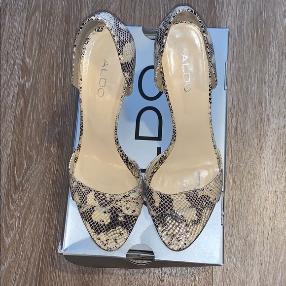 Aldo | Shoes | Aldo Snakeskin Open Toe Shoe | Poshmark